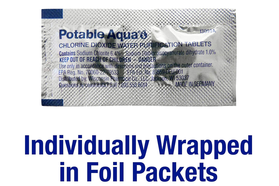 Water Tablets Potable Aqua Chlorine Dioxide Tablets - Package Of 30 ...